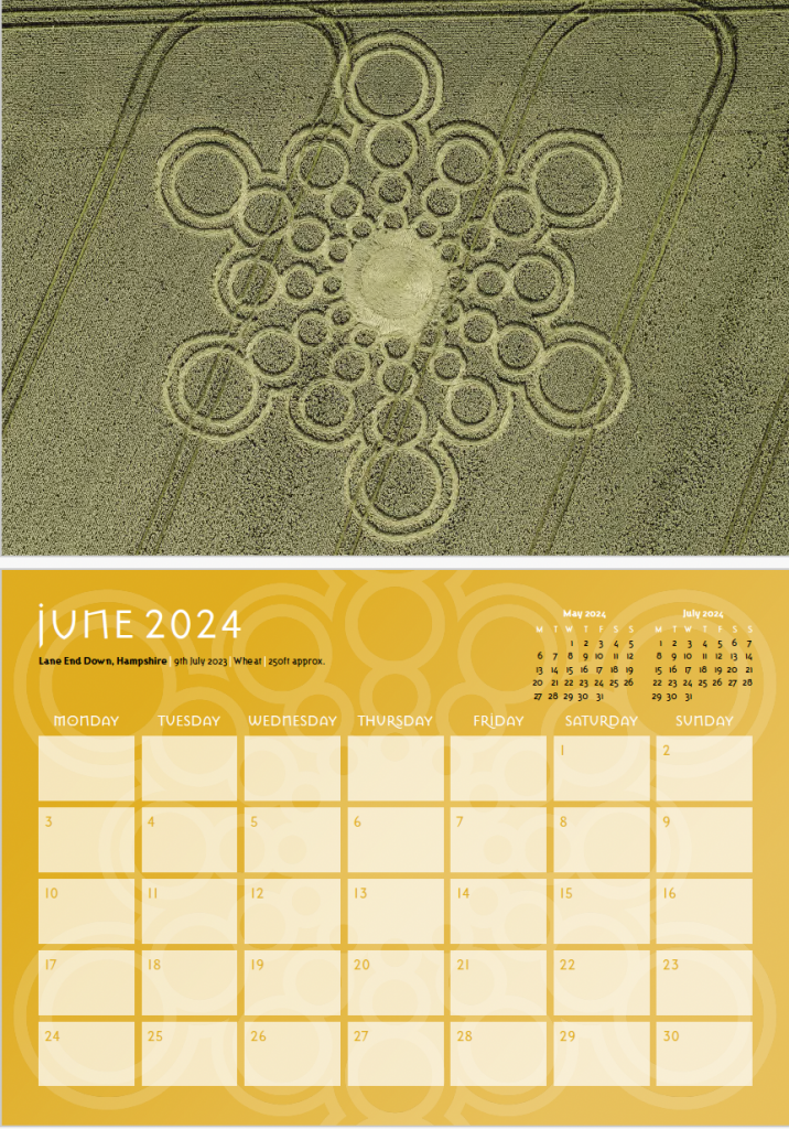 Crop Circle Calendar 2024 - Temporary Temples