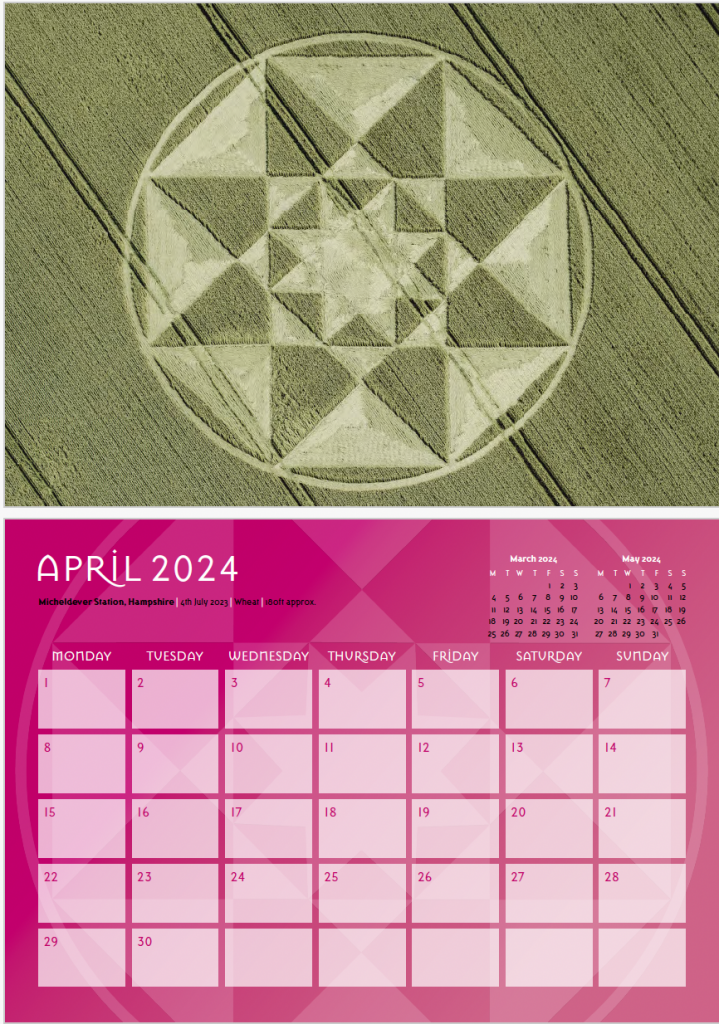 Crop Circle Calendar 2024 - Temporary Temples