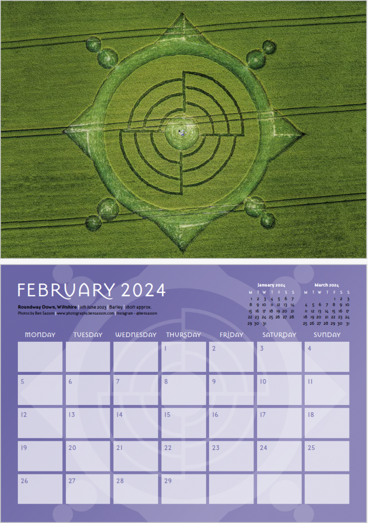 Crop Circle Calendar 2024 - Temporary Temples