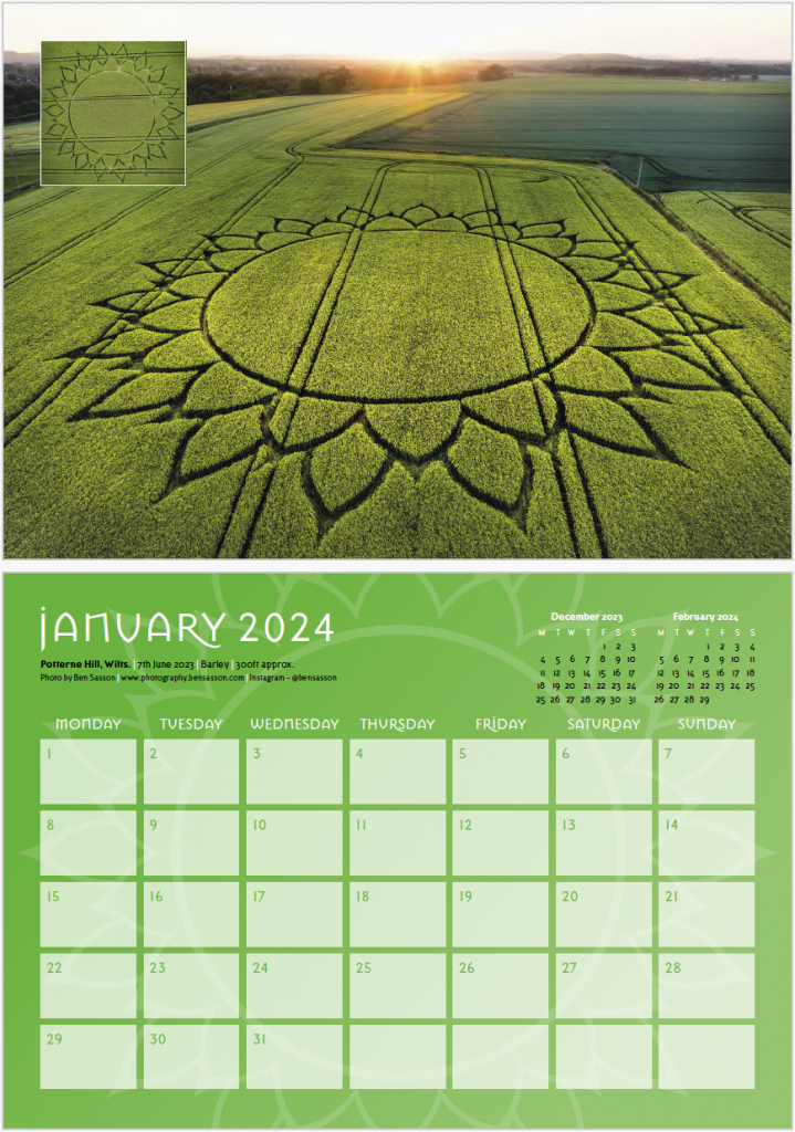 Crop Circle Calendar 2024 - Temporary Temples
