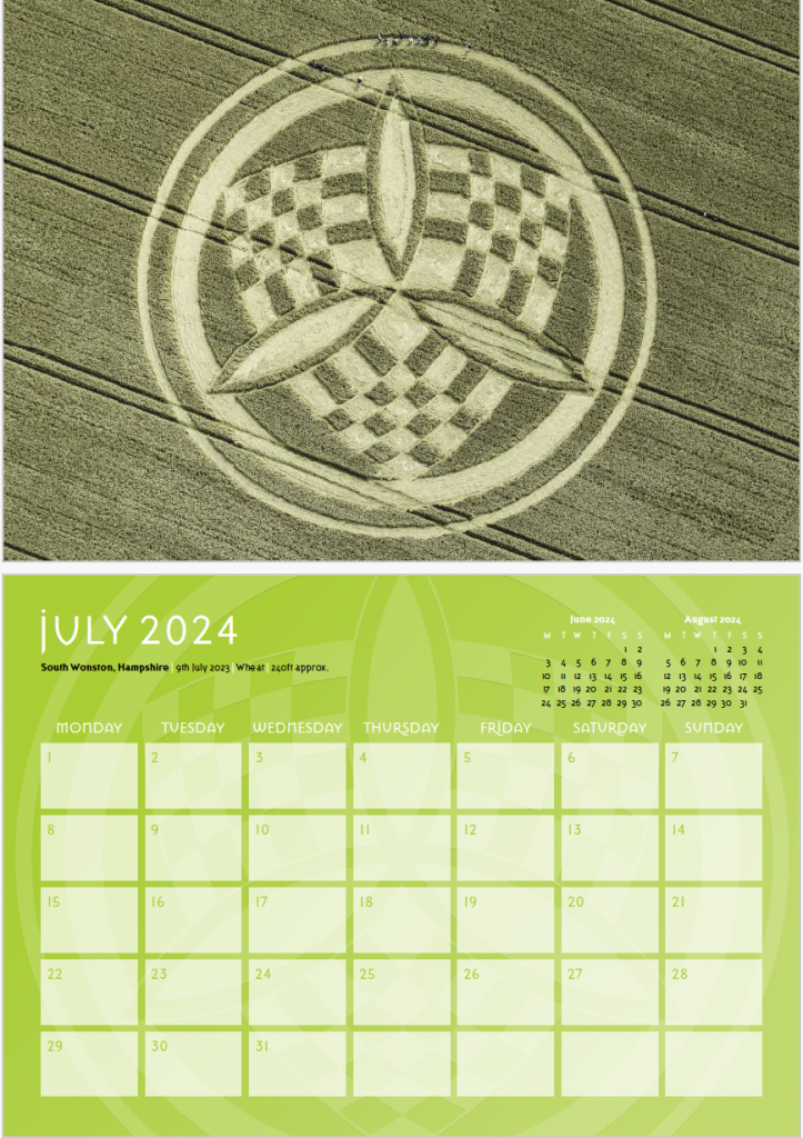 Crop Circle Calendar 2024 - Temporary Temples