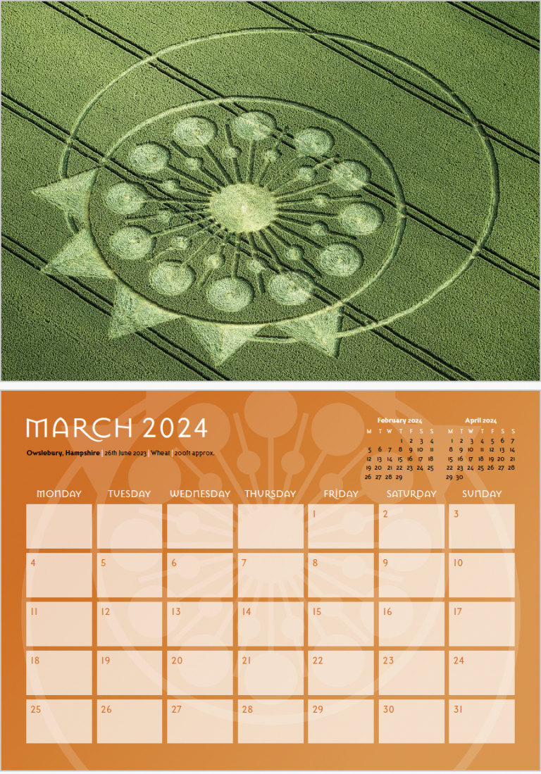 Crop Circle Calendar 2024 - Temporary Temples