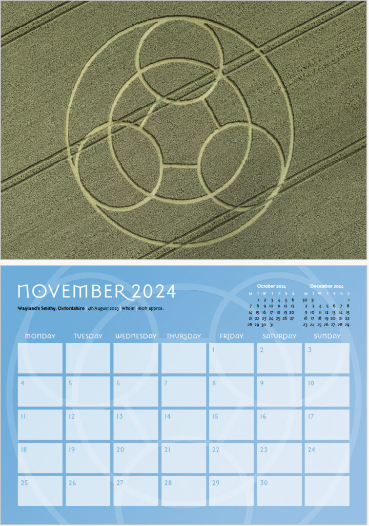 Crop Circle Calendar 2024 - Temporary Temples