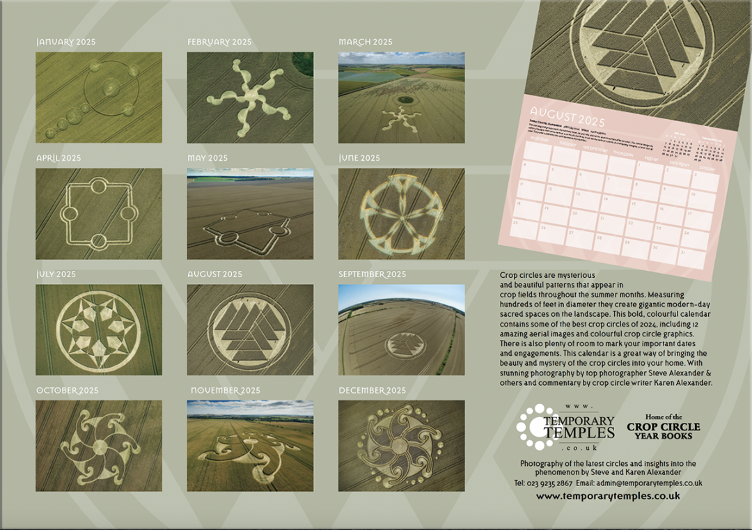 Crop Circle Calendar 2025 - Temporary Temples