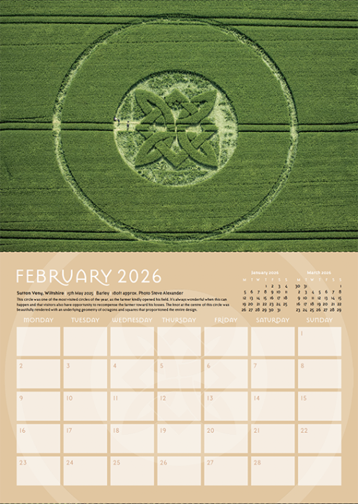Crop Circle Calendar 2026 - Temporary Temples