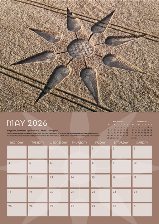 Crop Circle Calendar 2026 - Temporary Temples